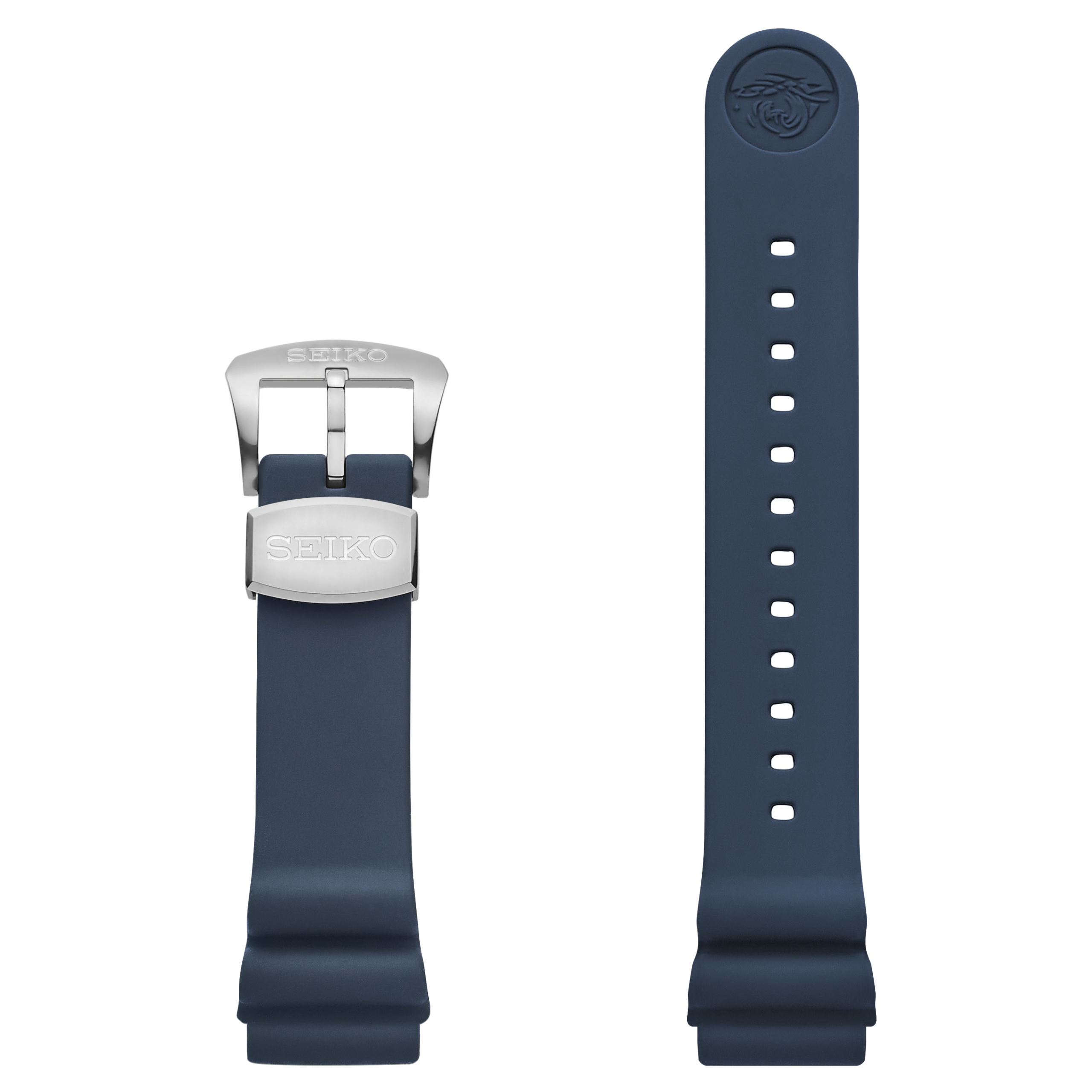 Blue 'Sub-Aqua' Accordion Silicone Strap 22mm R02F013J0 | Seiko ...