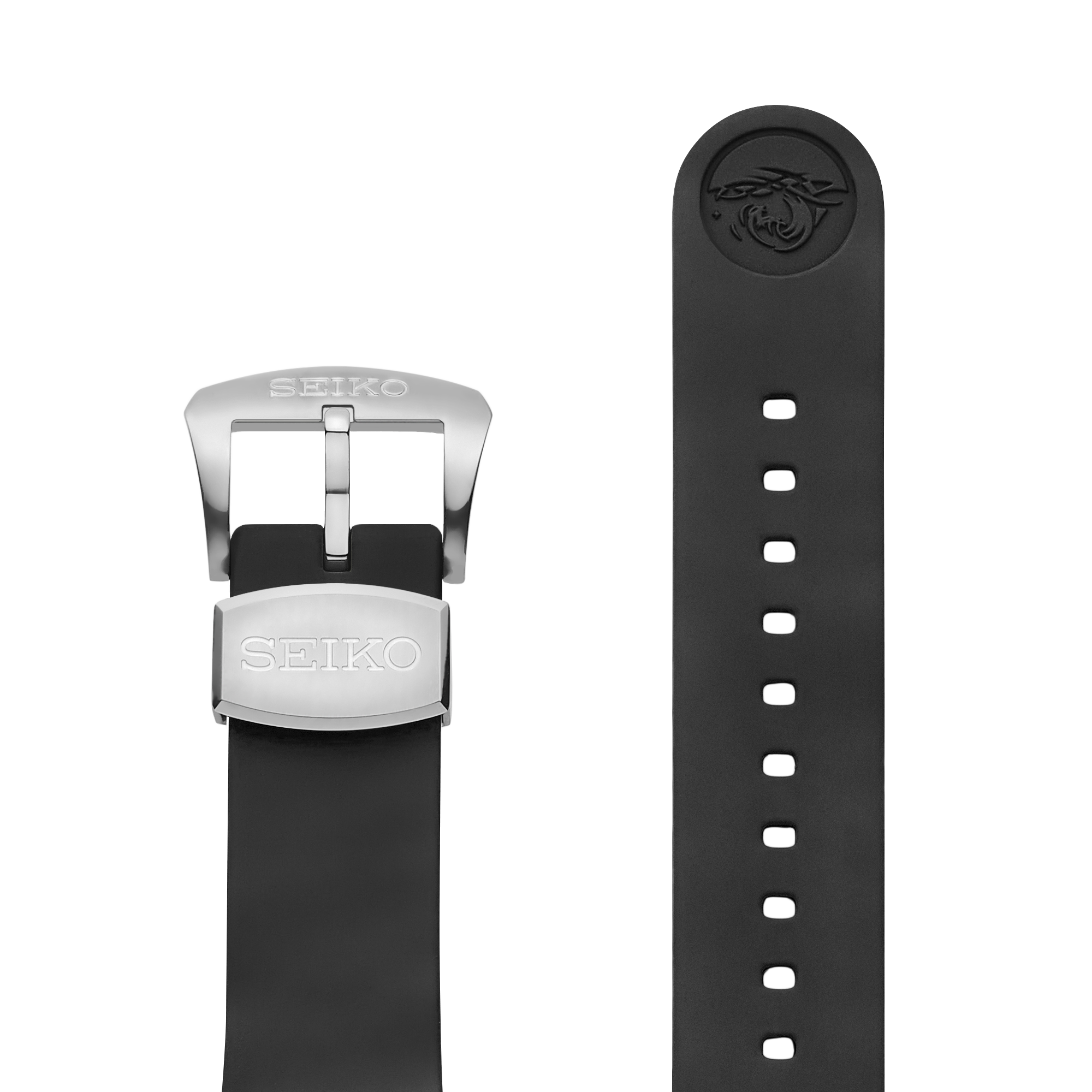 Black 'Sub-Aqua' Accordion Silicone Strap 22mm | Seiko Boutique | The ...