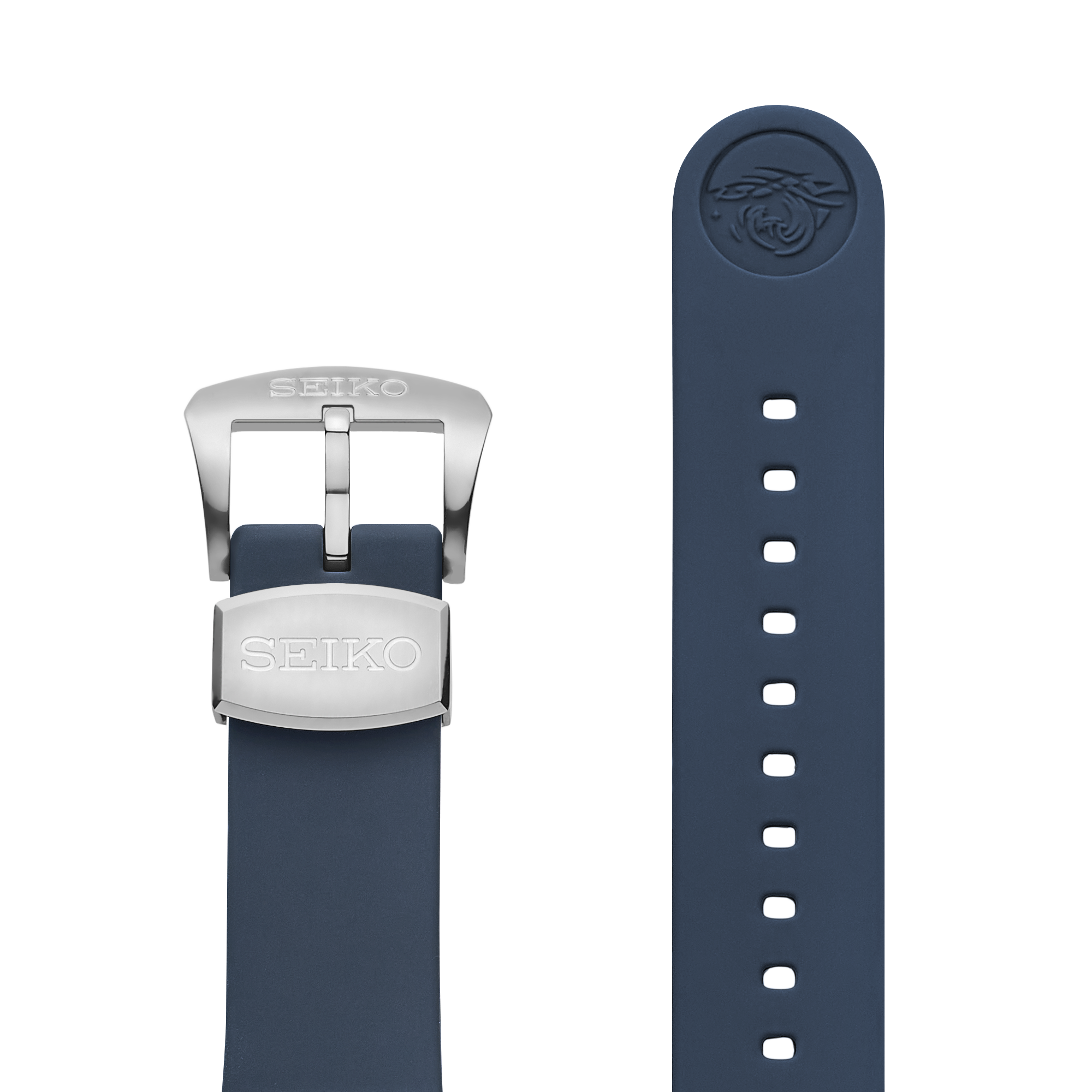 Blue 'Sub-Aqua' Accordion Silicone Strap 22mm | Seiko Boutique | The ...