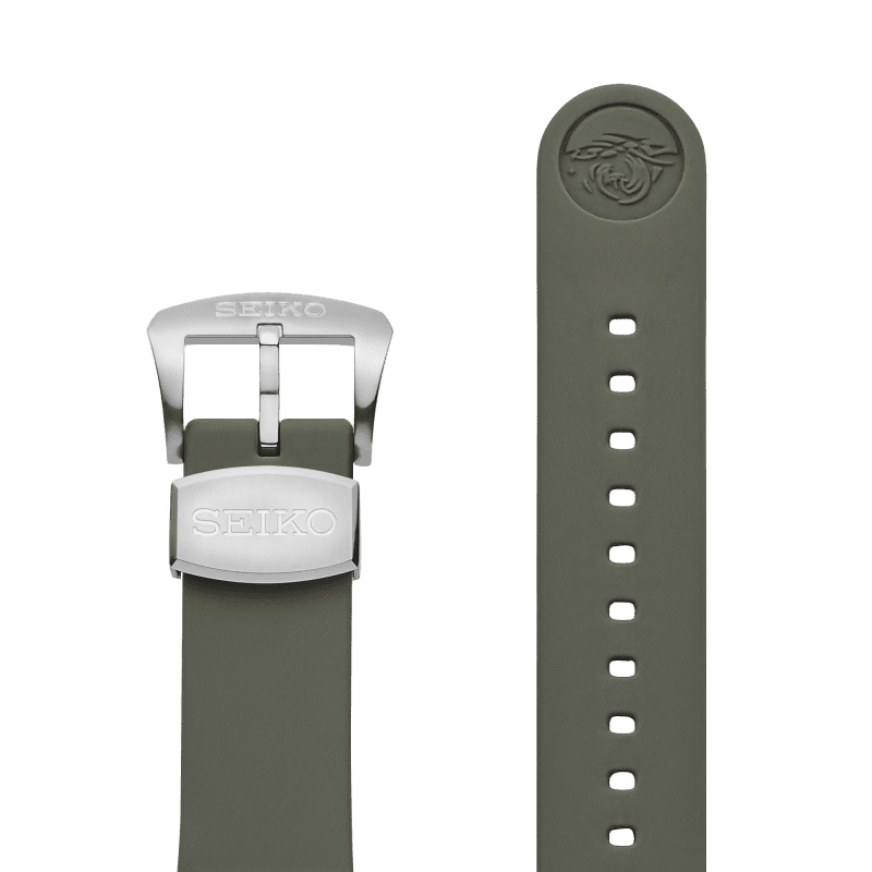 Green 'Sub-Aqua' Accordion Silicone Strap 22mm | Seiko Boutique | The ...