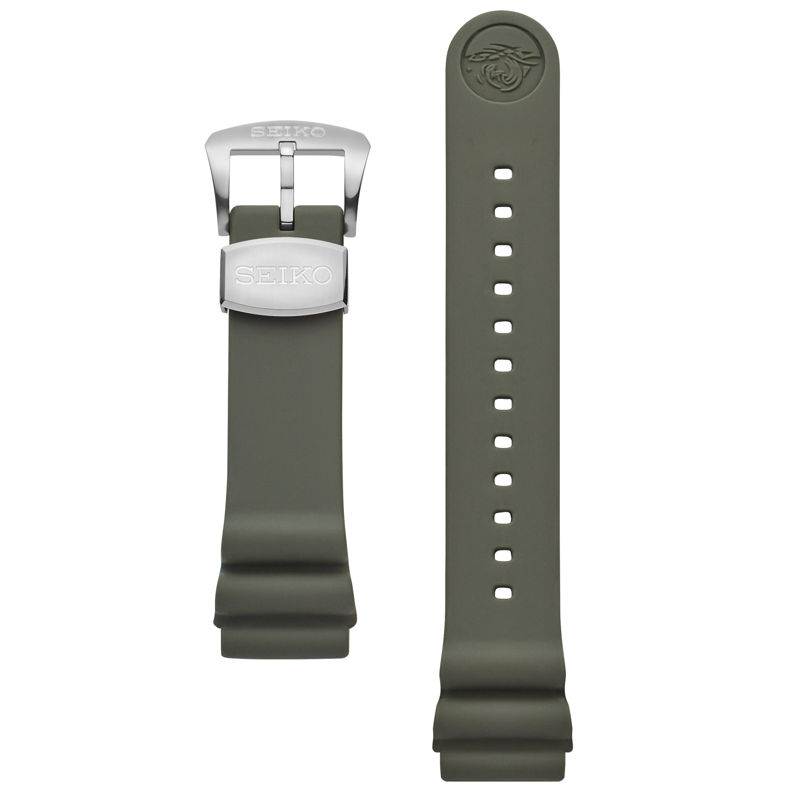 Green 'Sub-Aqua' Accordion Silicone Strap 22mm | Seiko Boutique | The ...