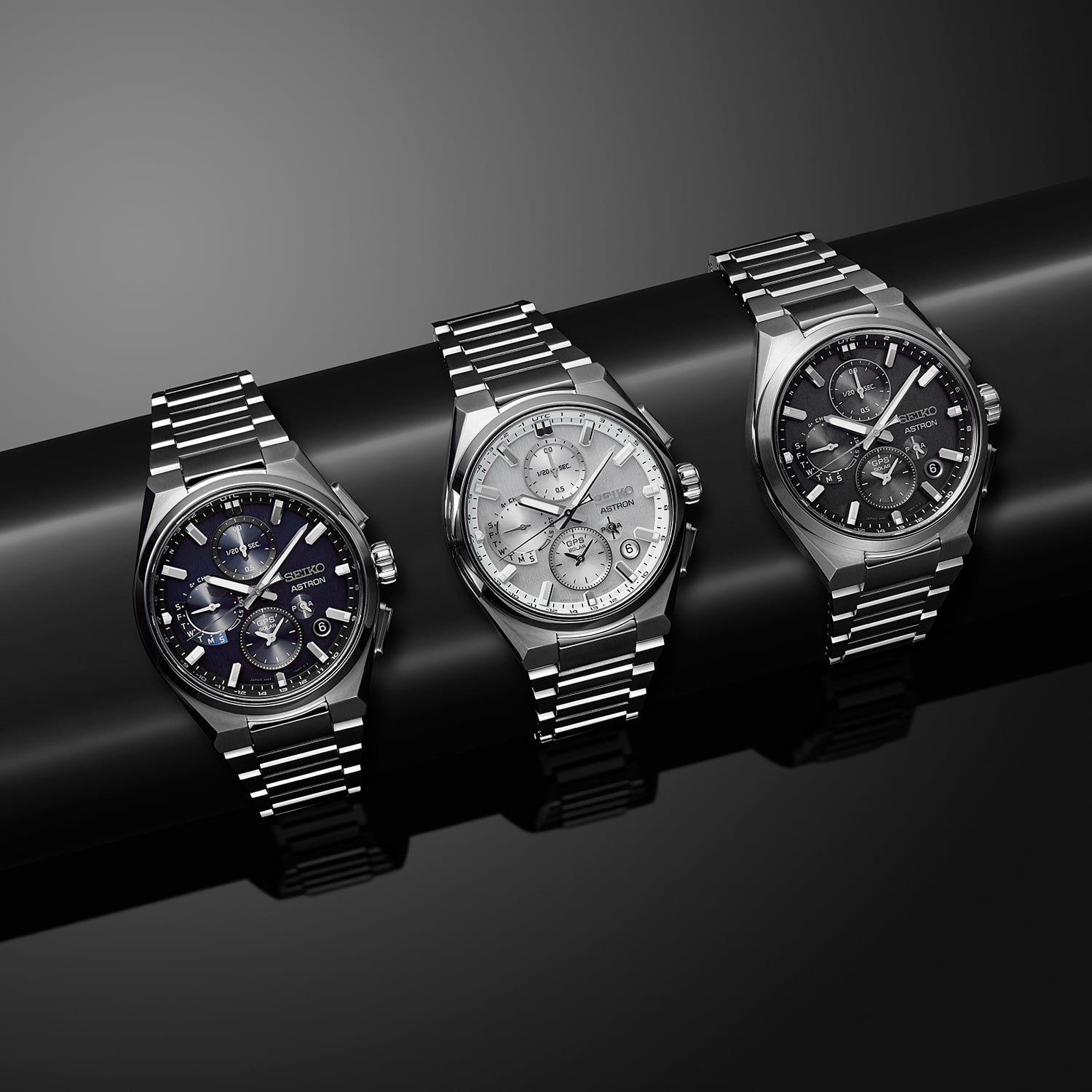 Seiko Astron GPS Solar 5X Dual-Time Chronograph in Celestial Grey ...