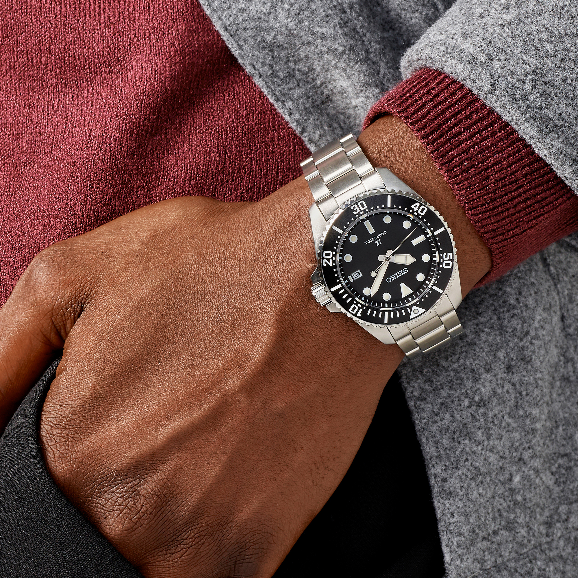 Seiko Prospex Solar Diver's in Pure Black | Seiko Boutique | The ...