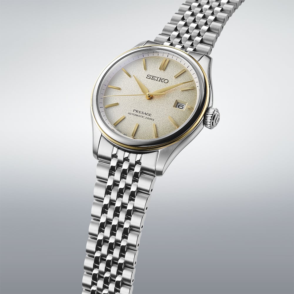 Seiko Presage Classic Series in Delicate Cream Silk | Seiko Boutique ...