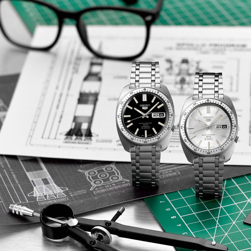 Seiko 5 Sports ‘Gene Kranz’ Recreation Limited Edition in Silver tone SRPL91 | Seiko Boutique ...