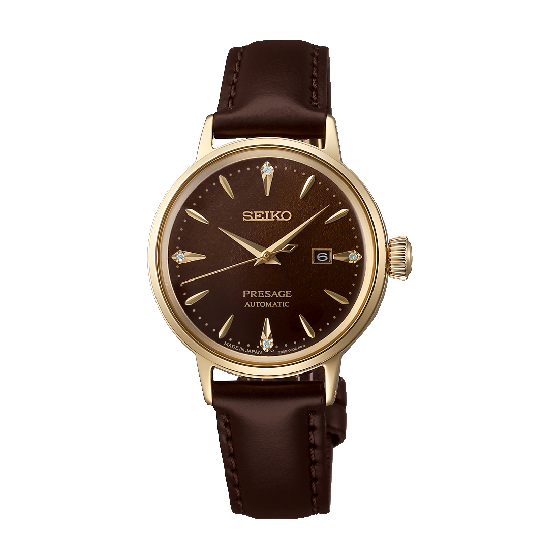 Seiko Presage ‘Jamaican Coffee’ Diamond-set 30mm Cocktail Time SRE020J1 ...