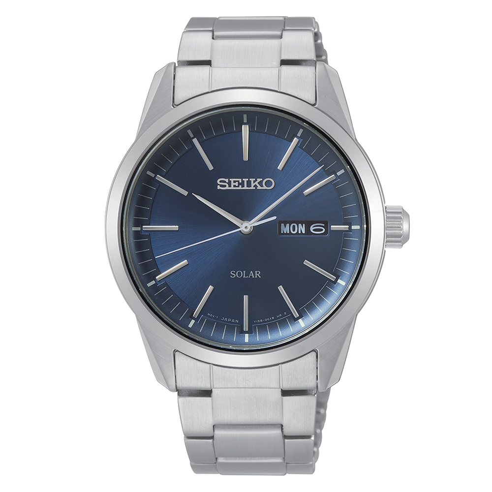 Men’s Solar Quartz Watch with Blue Dial | Seiko Boutique | The Official ...
