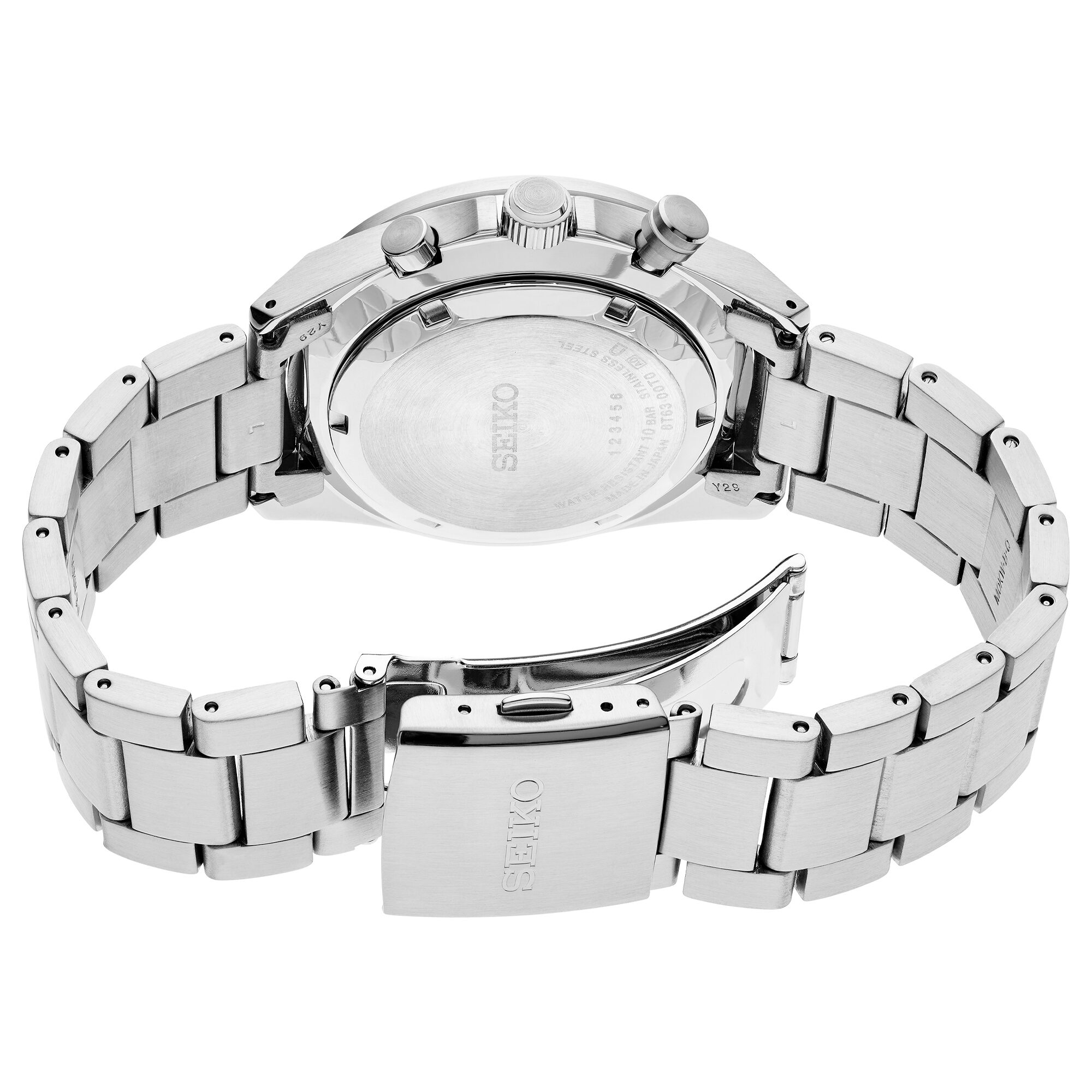 Men's Quartz Chronograph Watch in Grey | Seiko Boutique | The Official ...